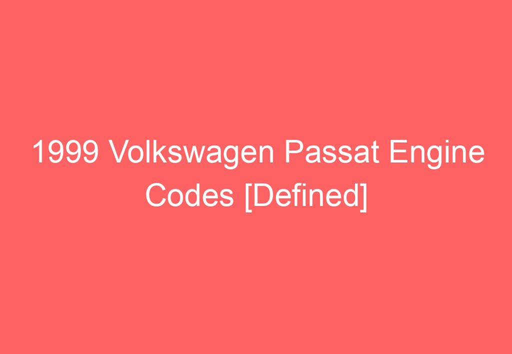 Volkswagen Golf Engine Codes [Disclosed] - VolkswagenBuddy