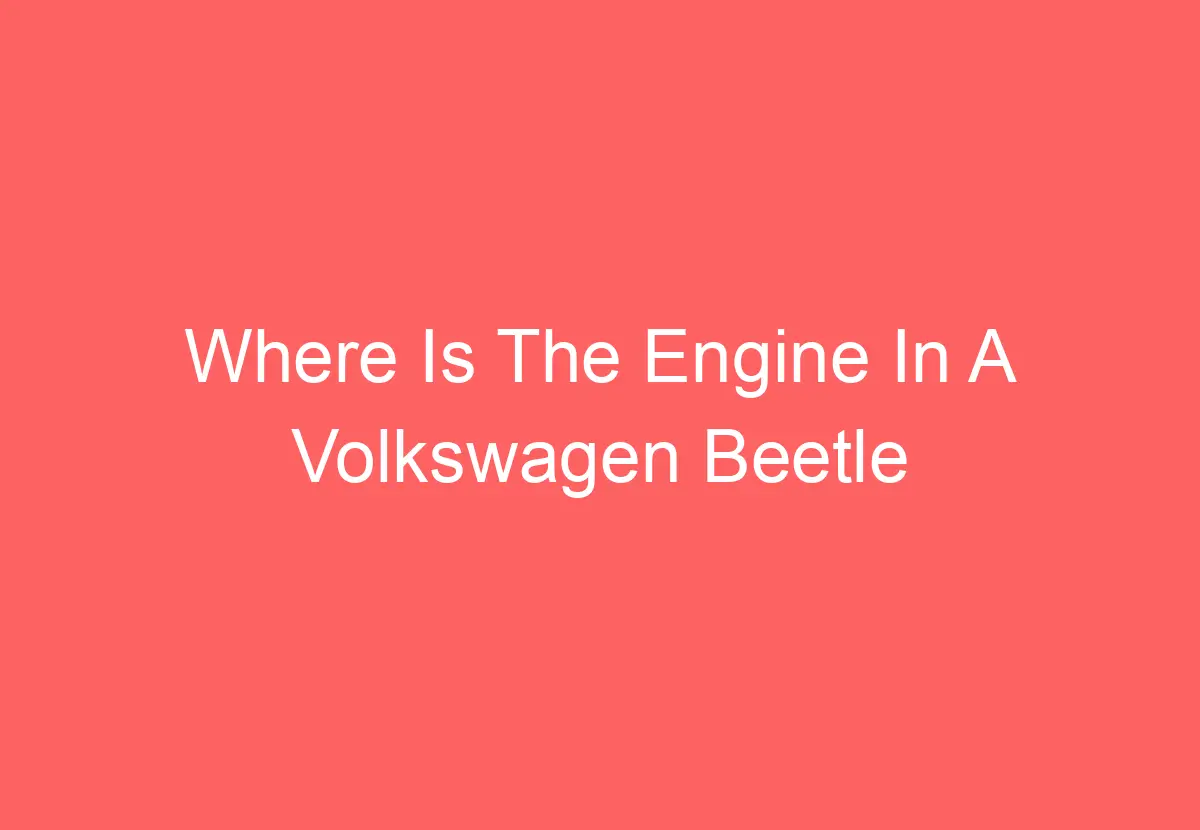 How To Find Volkswagen Engine Code (Explained) - VolkswagenBuddy